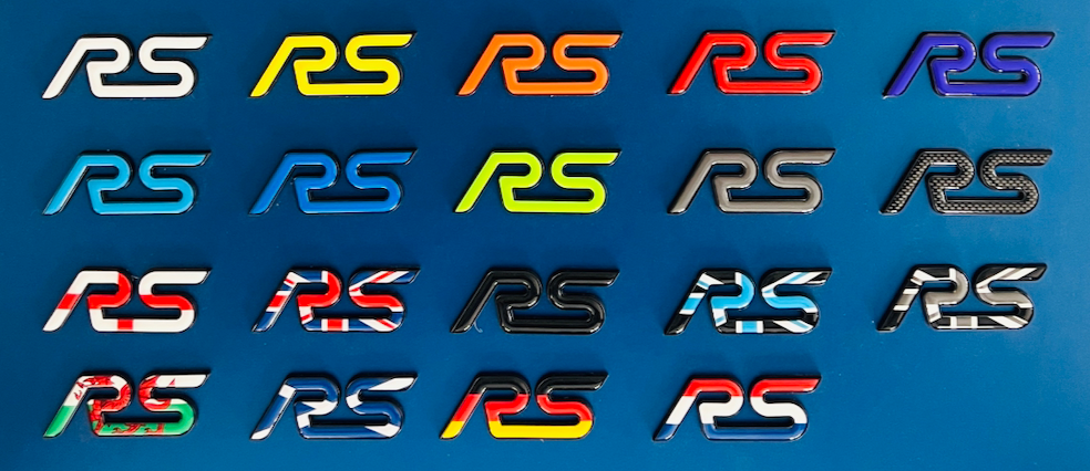 RS Replacement Black Badges with Gel Insert – Garys Garage